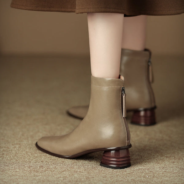 Isla Square Toe Nude Sock Boots