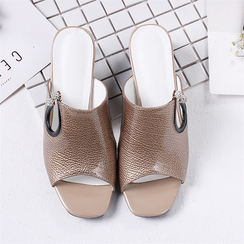 Handmade Gladiator Slides Sandals Heels