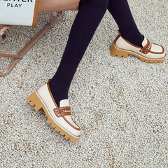 Dani Handmade Patchwork Platform Chunky Loafers – Newgew