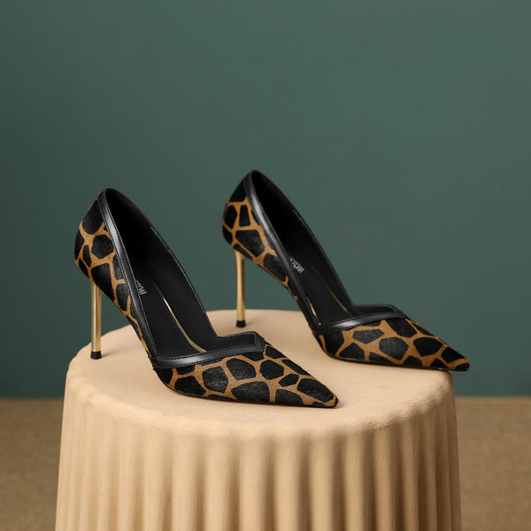 Mabel Womens Leopard Print Heels – Newgew